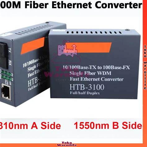 Jual ♢ [bisa Cod] Htb 3100a B Konverter Fiber Optikal 10 100mbps