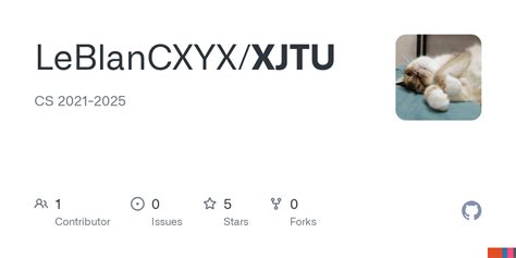 GitHub LeBlanCXYX XJTU CS