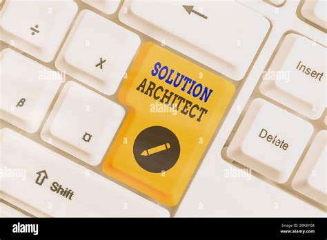 Handwriting Text Solution Architect Conceptual Photo Design Applications Or Services Within An