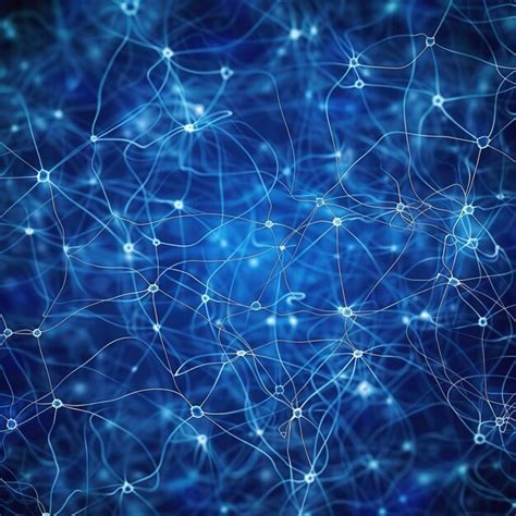 Premium Photo Abstract Image Of Neural Connections On Blue Background