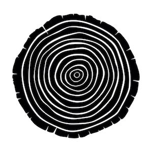 Tree Rings SVG Tree Stump Forest Logging Wood Circle Printable Clip Art Cut File Instant