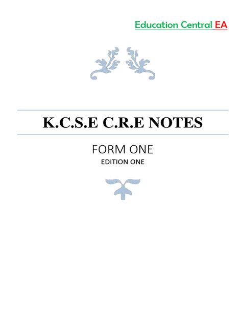 Cre Notes Form 1 Latest Pdf Old Testament The Exodus