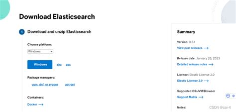 Elasticsearch在windows系统下的安装elasticsearch Windows安装 Csdn博客