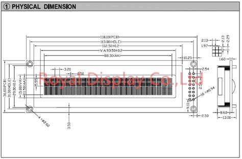 24x2 character lcd screen mcu 8bit fstn lcd module cob lcm ryp2402a