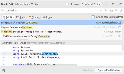 Find And Replace Text In Solution Jetbrains Rider Documentation