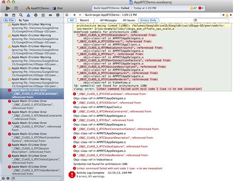 Xcode Apple Mach O Linker Error Even With The M Files Added To
