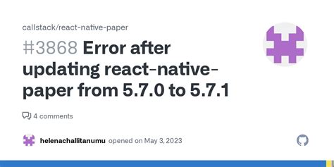 Error After Updating React Native Paper From 570 To 571 · Issue 3868 · Callstackreact