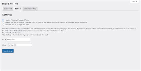 Hide Title Remove Hide Page And Post Title Wordpress Plugin