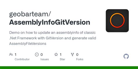 Github Geobarteamassemblyinfogitversion Demo On How To Update An Assemblyinfo Of Classic