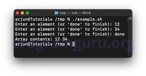Bash Create An Empty Array