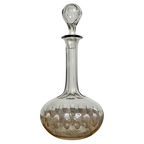 Stunning Quality Antique Victorian Hourglass Shaped Decanter For Sale
