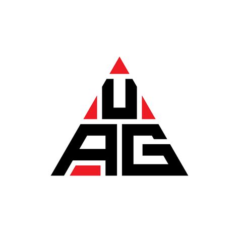 Uag Triangle Letter Logo Design With Triangle Shape Uag Triangle Logo