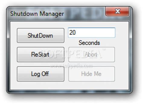 Shutdown Manager Download Softpedia