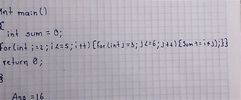 Solved Ntmain Int Sum0 Or Int 2i