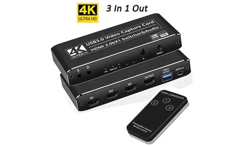 Hdmi 4K With 3 Input To Usb 3 0 Video Capture Card With Remote Hub Computers
