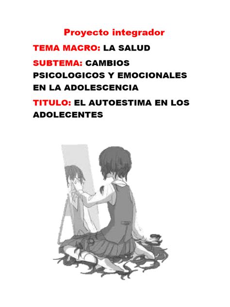 Proyecto Integrador Descargar Gratis Pdf Adolescencia Autoestima