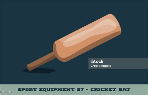 벡터 크리켓 박쥐 아이콘입니다 게임 장비 프로 스포츠 공식 대회 및 토너먼트를위한 고전적인 박쥐 격리된 일러스트레이션 가죽에