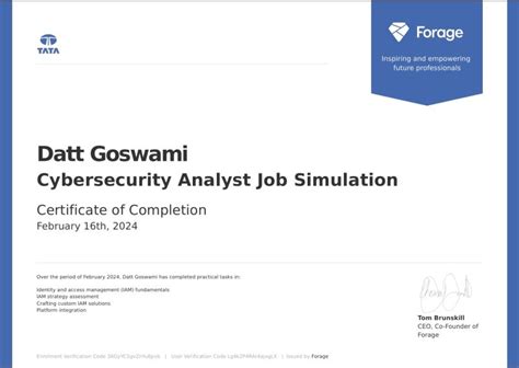 Datt Goswami On Linkedin Cybersecurity Tcs Jobsimulation Learninganddevelopment…