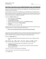 Lab User Authentication Lab Docx Network Security IT Authentication Lab Name Part