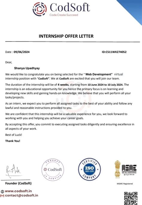 Shanya Upadhyay On Linkedin Codsoft Webdevelopment Internship