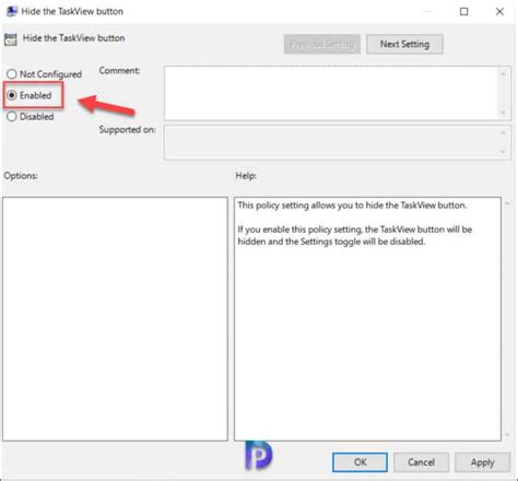 Hide The Task View Button Using Group Policy