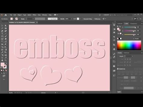 How To Create An Embossed Effect In Adobe Illustrator YouTube