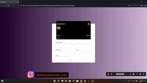 Amirhossein Zandi On Linkedin Bank Card💳 Using Html And Css And Js Github