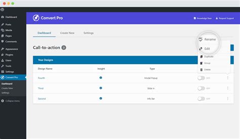 How To Rename A Call To Action In Convert Pro Convert Pro