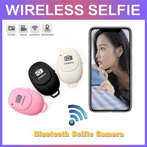 Bluetooth Remote Button Wireless Control Selfie Selfie Ios Android