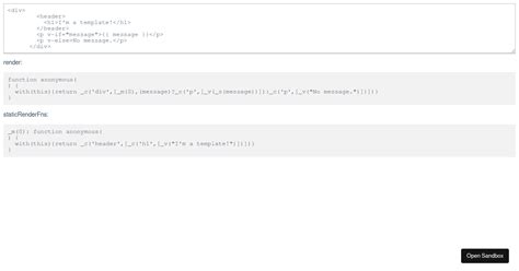 Vue 20 Template Compilation Codesandbox