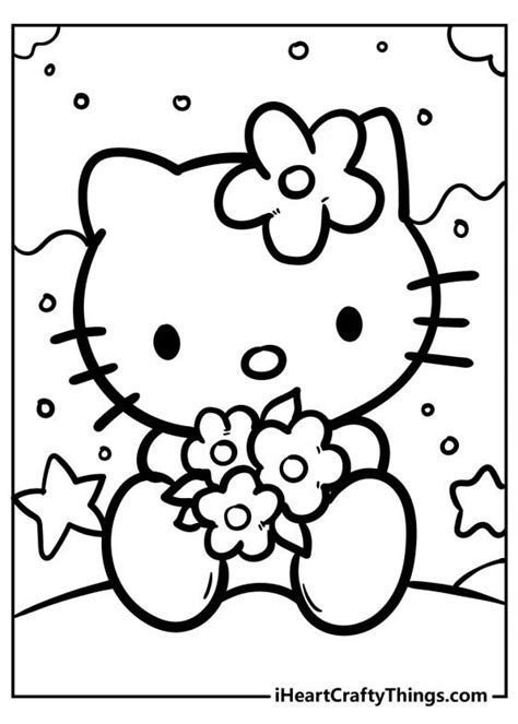 Hello Kitty Coloring Pages Spring