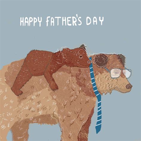 Fathers Day Card Bears Etsy