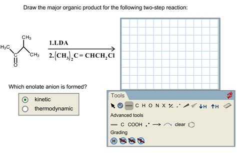 Solved Draw the major organic product for the following | Chegg.com
