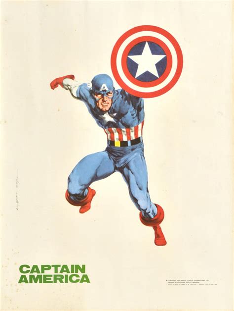 Lopez Espi Original Vintage Marvel Film Poster Captain America