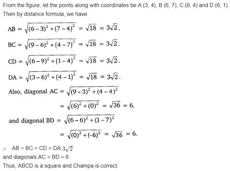 Class 10 Math Ch 7 Coordinate Geometry Ex 7 1 Solution