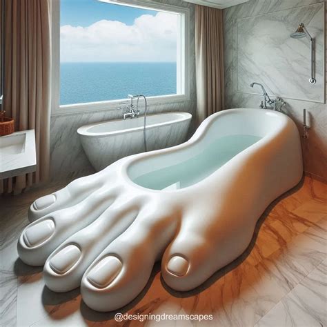 Foot Inspired Bathtub Soak In Quirky Comfort