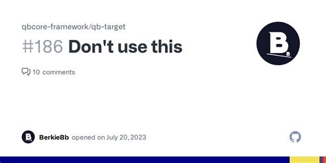 Don T Use This Issue Qbcore Framework Qb Target GitHub
