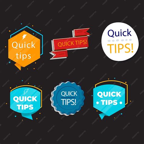 Premium Vector Quick Tips Label Vector Flat Style For Tooltip Badge Solution And Advice Banner