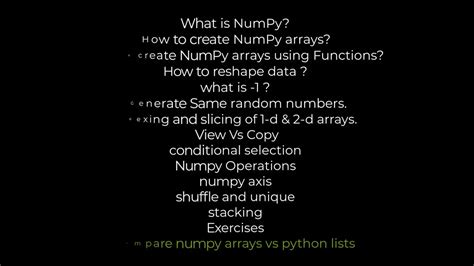 Numpy Overview Hindi Class 1