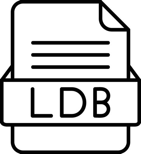 LDB File Format Line Icon Vector Art At Vecteezy
