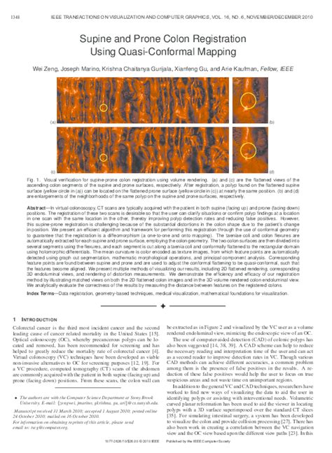 Pdf Supine And Prone Colon Registration Using Quasi Conformal Mapping