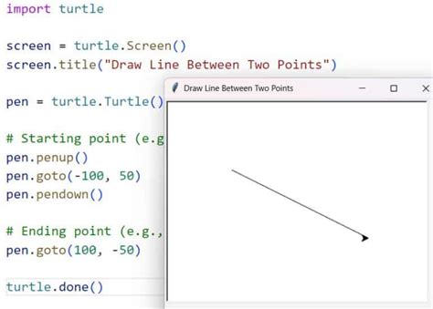 How To Draw A Line Using Python Turtle
