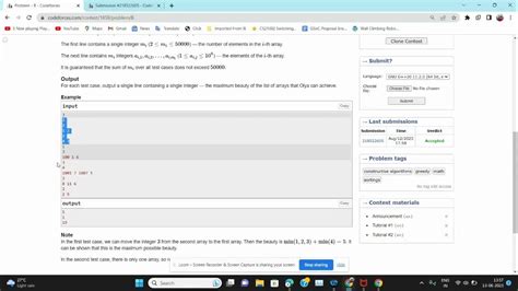 Olya And Game With Arrays Codeforces 1859 B Youtube