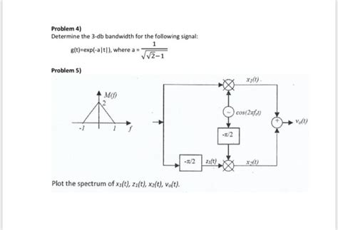 Solved Problem 4 Determine The 3 Db Bandwidth For The