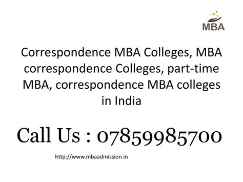 Ppt Distance Learning Correspondence Mba Colleges Powerpoint Presentation Id
