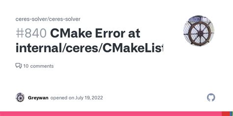 CMake Error At Internal Ceres CMakeLists Txt Issue Ceres Solver Ceres Solver GitHub