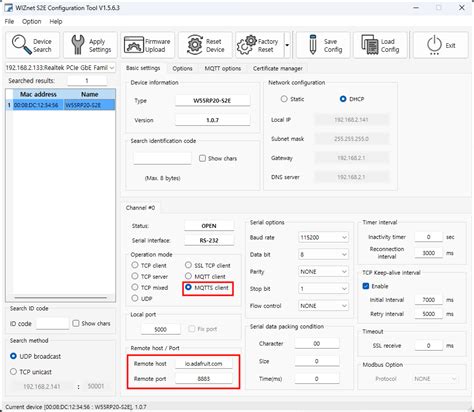 Connecting WIZnet W RP S E To Adafruit IO For IoT Applications