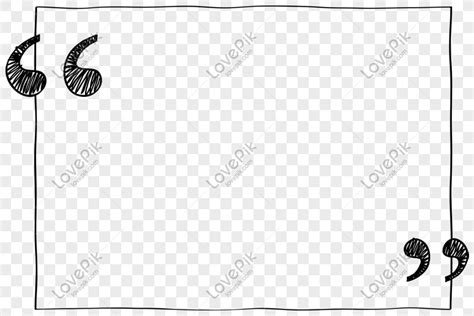 손으로 그려진 큰 따옴표 기호 재료 그림 Png 일러스트 무료 다운로드 Lovepik