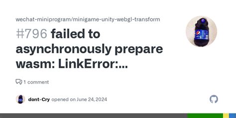Failed To Asynchronously Prepare Wasm Linkerror Webassembly