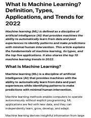 Understanding Machine Learning Definition Types Applications Course Hero